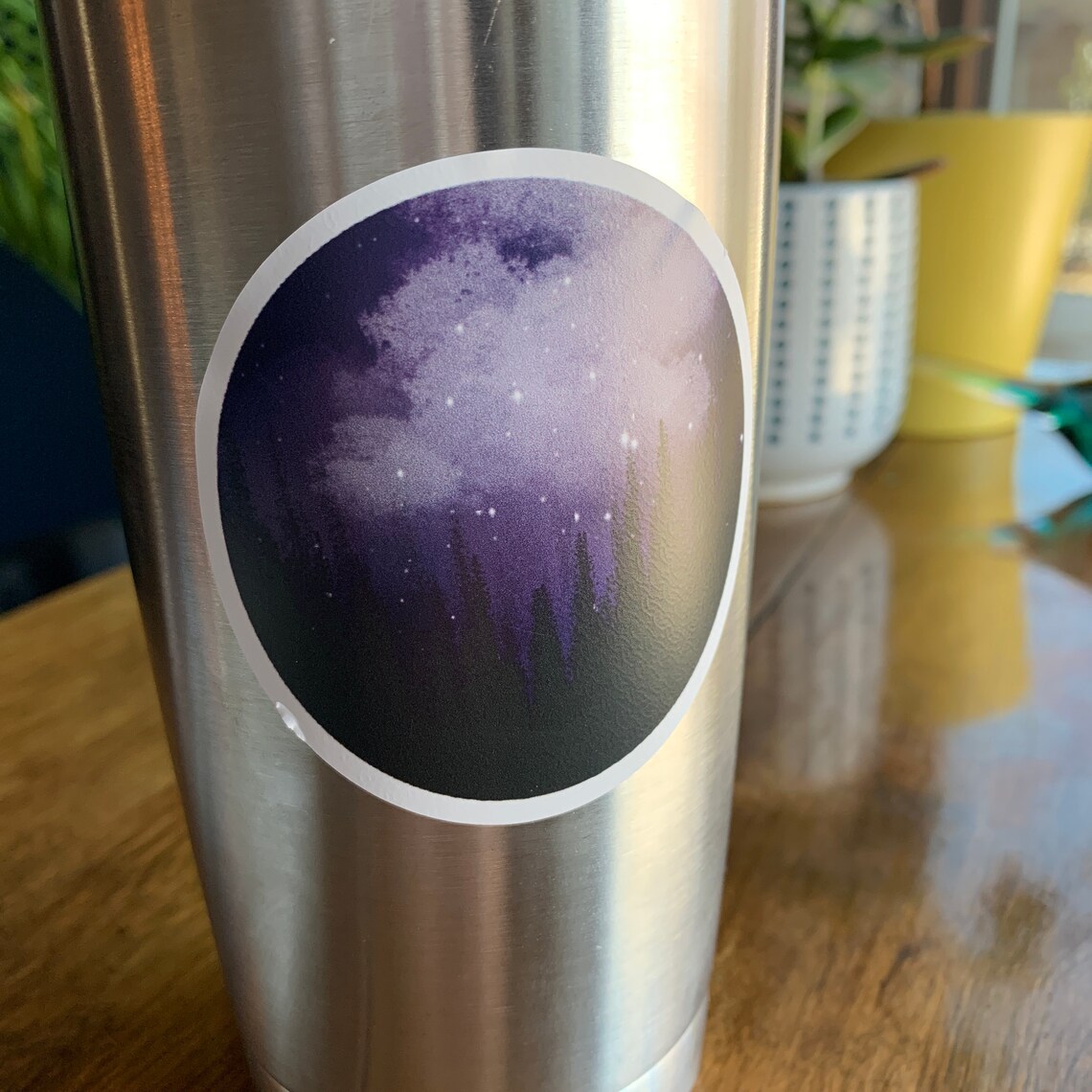 Starry Night Sky Sticker Circle Sticker Waterproof Vinyl - Etsy