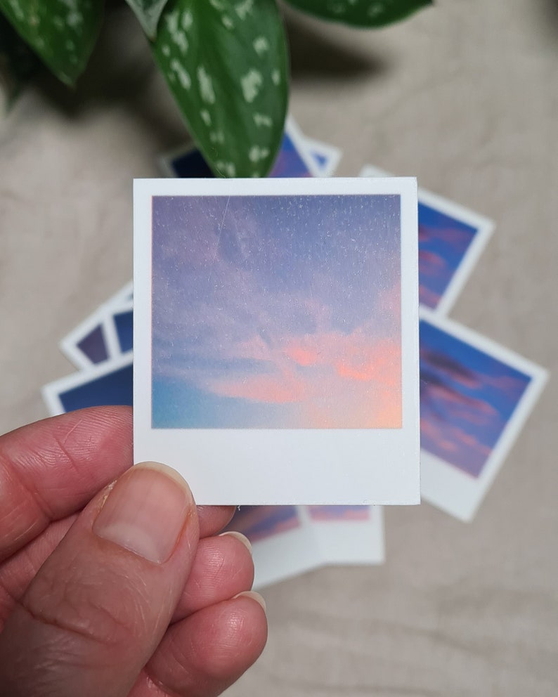 4 Vinyl Sticker Polaroid Himmelfotografien Retro Matter Sticker Made in ...