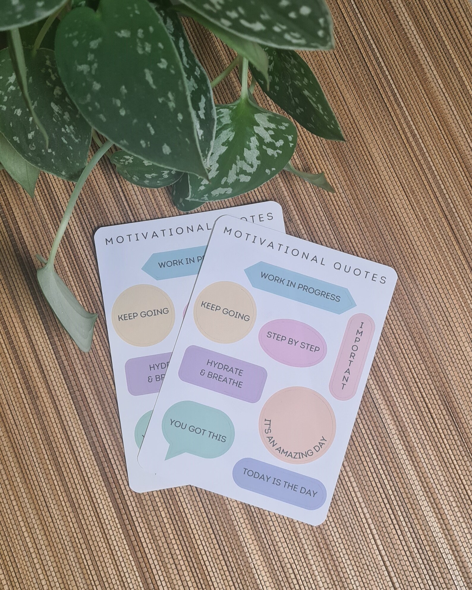 Sticker Sheet Motivational Quotes Work Motivation Keep - Etsy.de