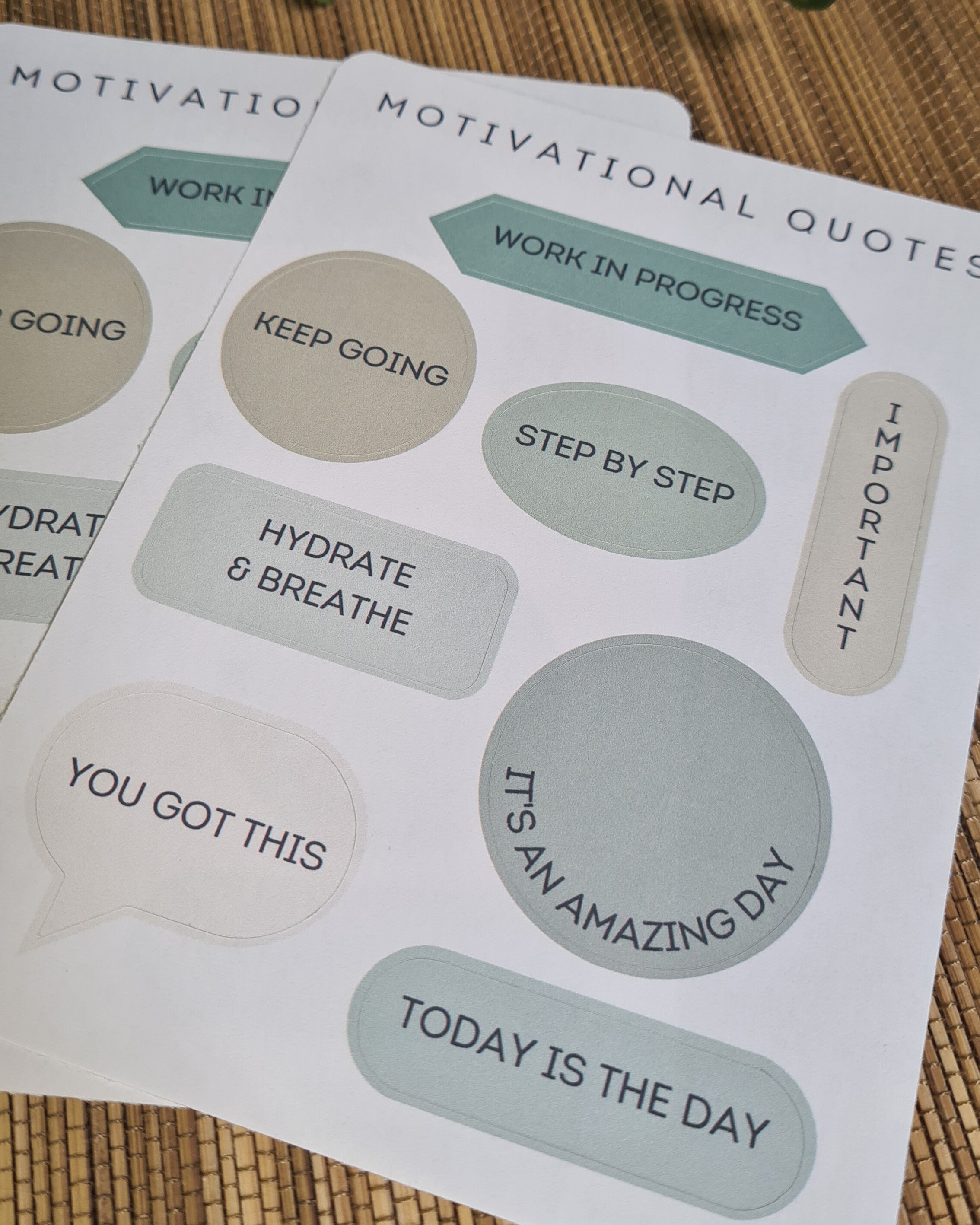 Sticker Sheet Motivational Quotes Work Motivation Keep - Etsy.de