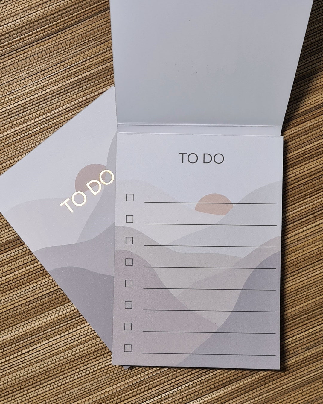 Special To-do List Notepad in Boho Style With Golden Details, Made in ...
