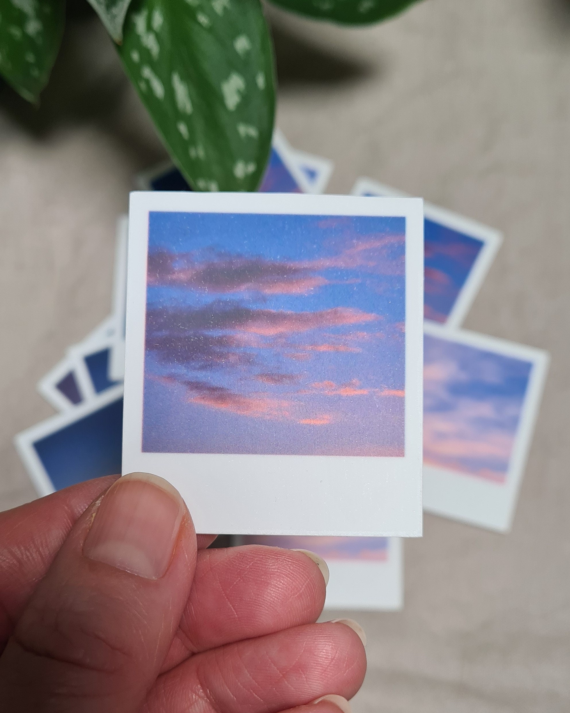 4 Vinyl Sticker Polaroid Himmelfotografien Retro Matter Sticker Made in ...