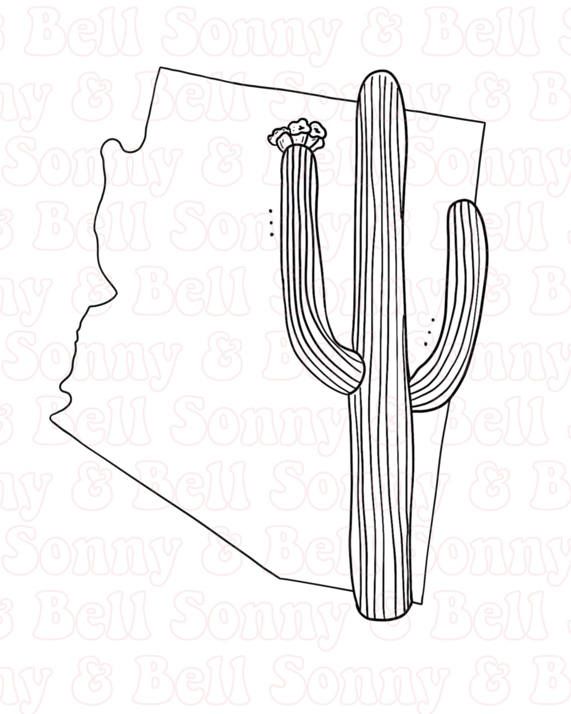 Arizona State Flower Saguaro Cactus Blossom Boho | Etsy
