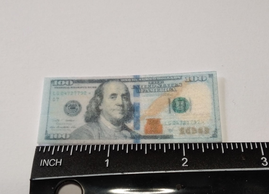 2.5 Inch Edible Money 100 Dollar Bill From Wafer Paper. - Etsy