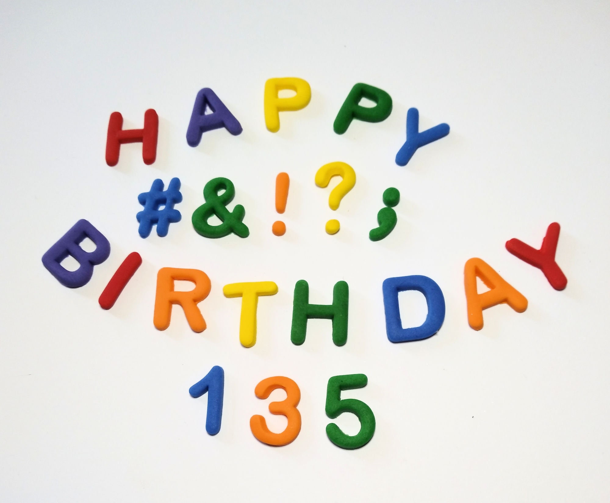 Fondant / Gum Paste Letters Numbers Symbols Cake Toppers. | Etsy