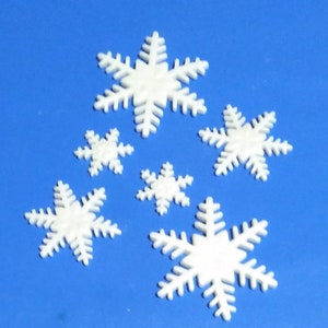 9 Fondant Snowflakes Cake Topper. 1 Inch, 1.5 Inch and 2.25 Inch. - Etsy