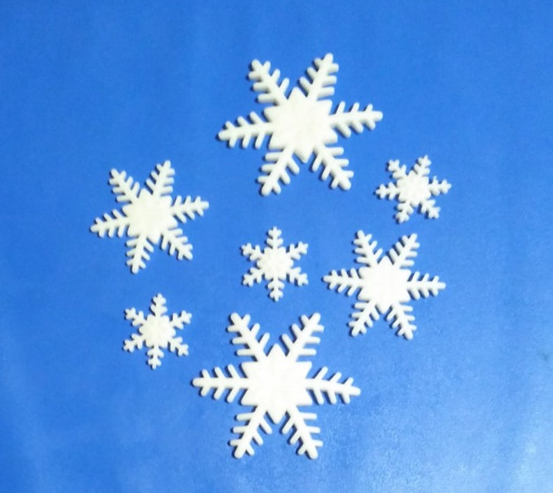 18 Fondant Snowflakes Cake Topper. 1 Inch 1.5 Inch and 2.25 - Etsy