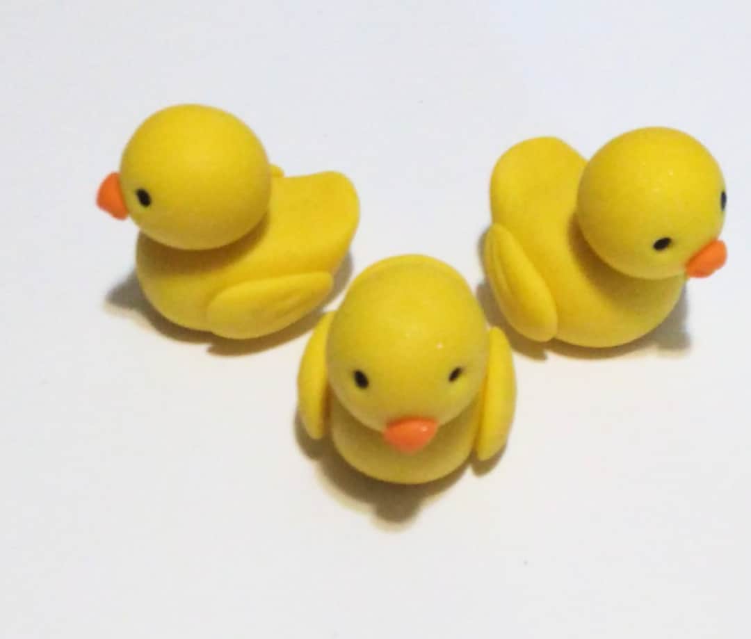 Fondant Rubber Duck Cake and Cupcake Topper. Rubber Duckie ...