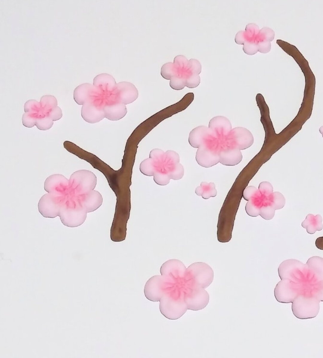 Fondant Cherry Blossom Branch and Flowers Cake Decoration. - Etsy