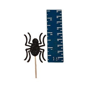 Cardstock Glitter Spider Cupcake Toppers - Etsy
