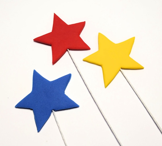 2 Inch Wired Stars Cake Topper - Etsy