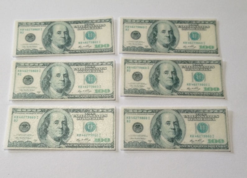 2.5 Inch Edible Money 100 Dollar Bill From Wafer Paper. - Etsy