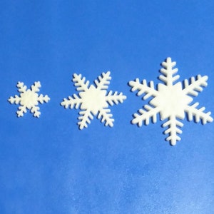 9 Fondant Snowflakes Cake Topper. 1 Inch, 1.5 Inch and 2.25 Inch. - Etsy