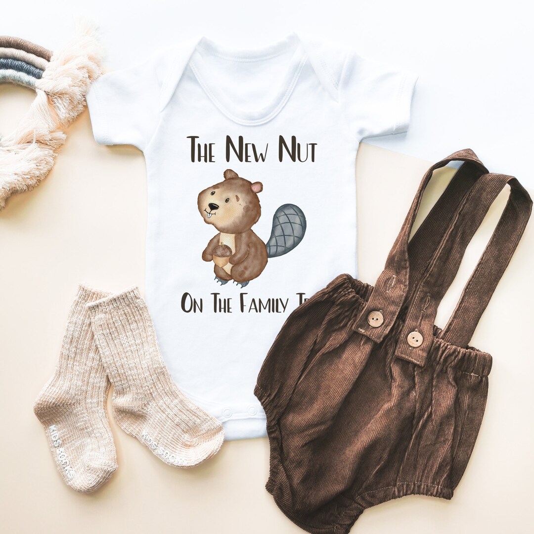 The New Nut on the Family Tree Baby Onesie Bodysuit Cute Kids Clothing ...