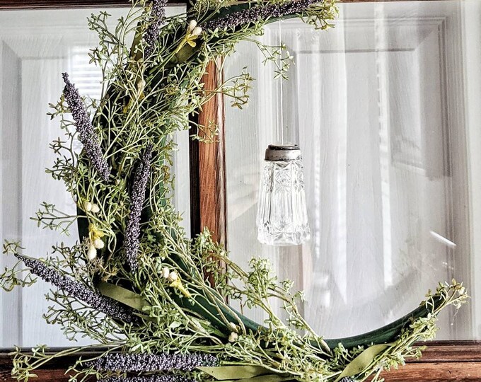 Practical Magic Wreath With Crystal Saltshaker /witchy Wreath / Cottage ...