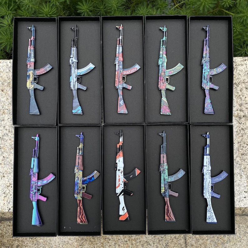 Rare Skin Ak-47 Collection Tiny Metal CS2 AK47 Craft CSGO Gamer ...