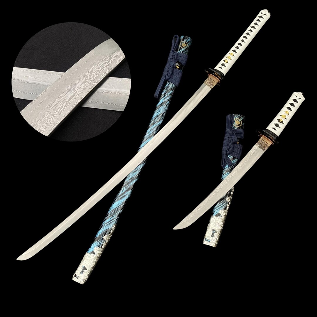 Handmade Ghost of Tsushima Katana Damascus Steel Lord Jin Sakai Katana ...