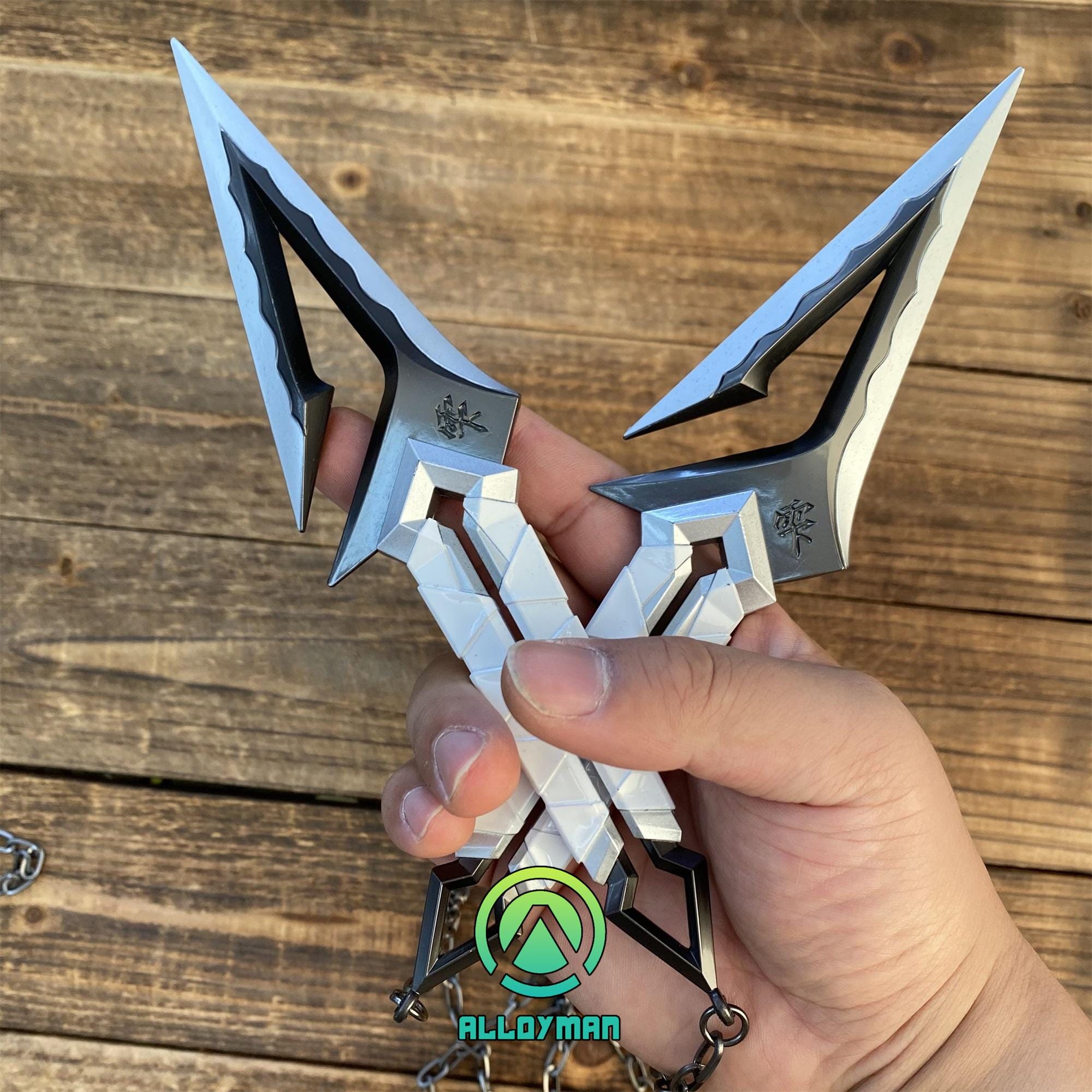 Hand-painted Kuronami No Yaiba Metal Replica 23cm/9" Kuronami Kunai ...