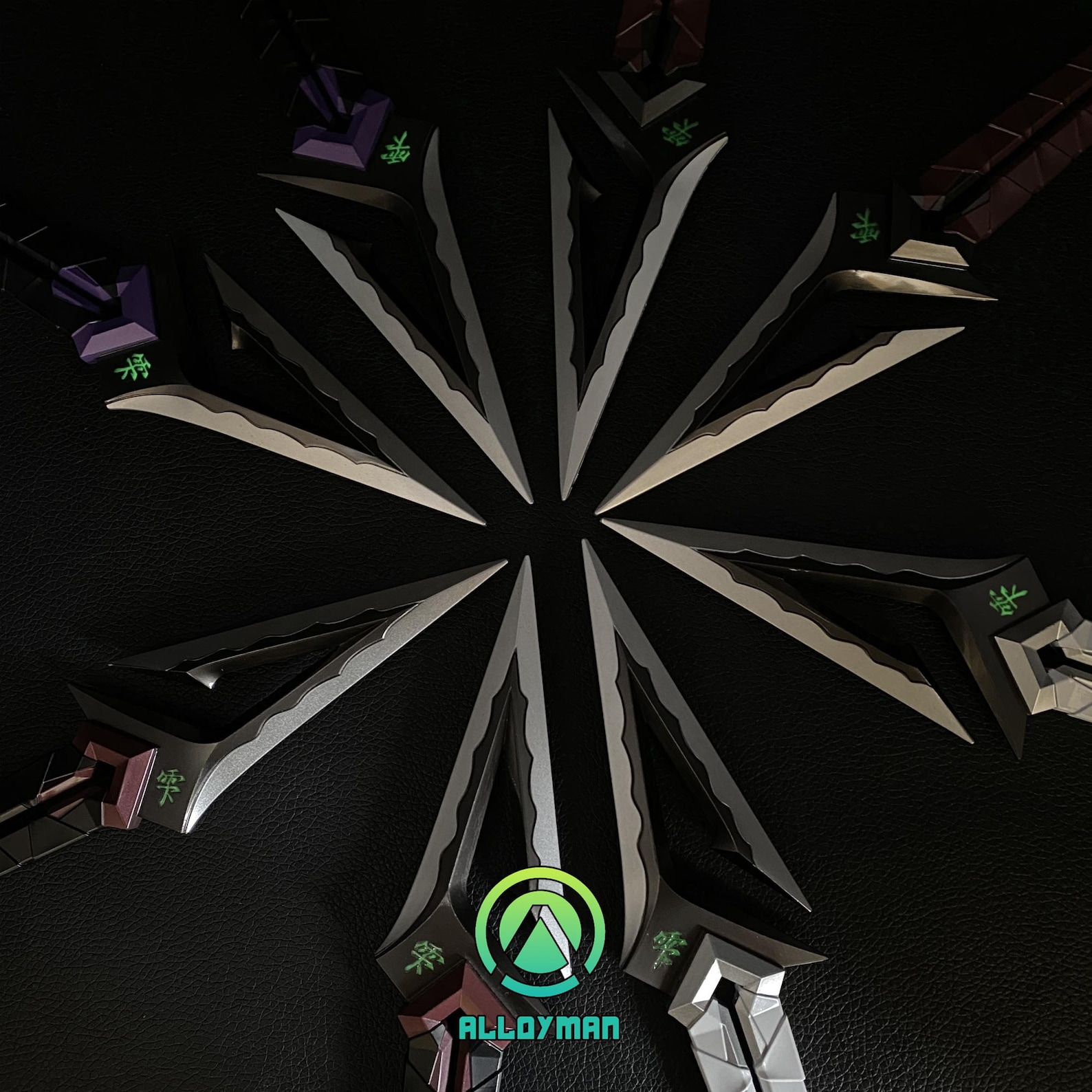 Hand-painted Kuronami No Yaiba Metal Replica 23cm/9" Kuronami Kunai ...