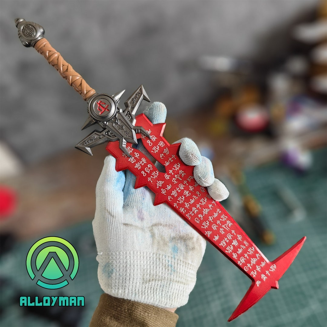 1/4 Metal Handmade Doom Slayer Crucible Sword Replica Crucible Blade Classical Game Sword Mini ...