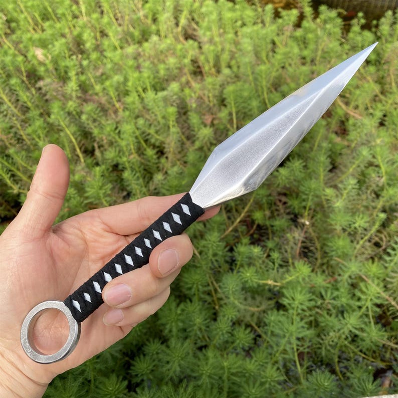 Handforged Ghost of Yotei Atsu Kunai Mirror Polished Knife for ...