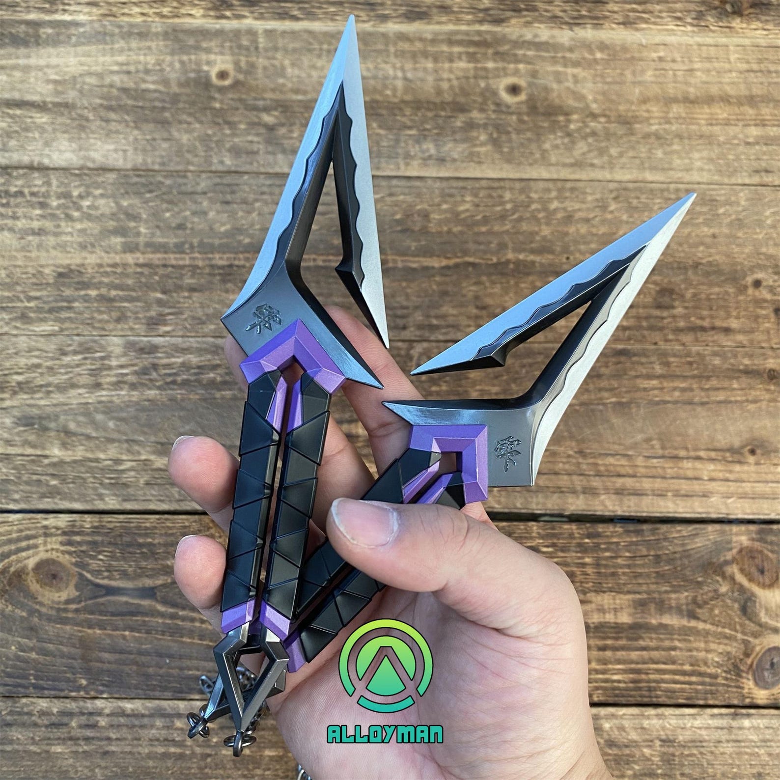 Hand-painted Kuronami No Yaiba Metal Replica 23cm/9" Kuronami Kunai ...