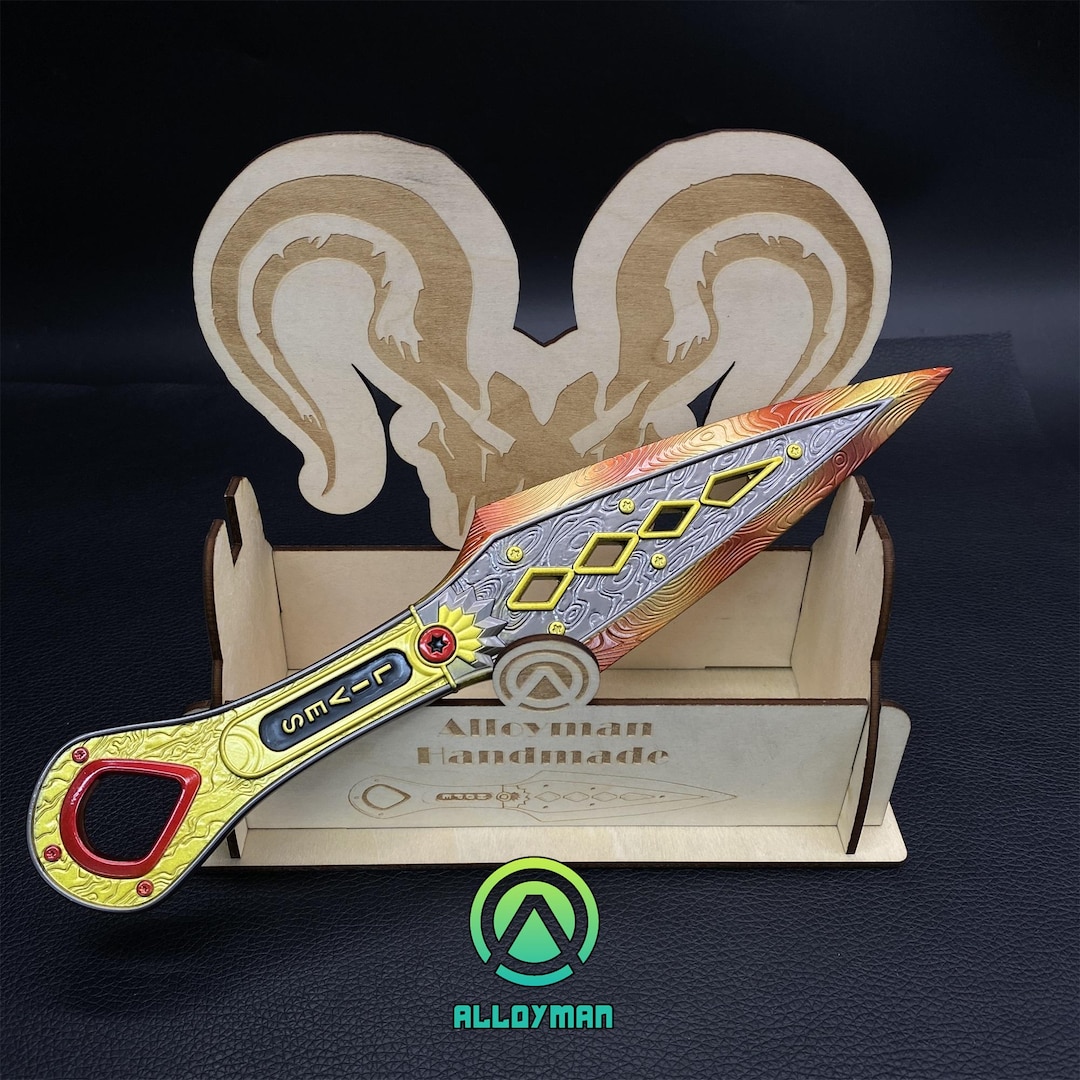 Handmade Wraith Heirloom New Skin Wraith Kunai Blunt Blade Golden ...