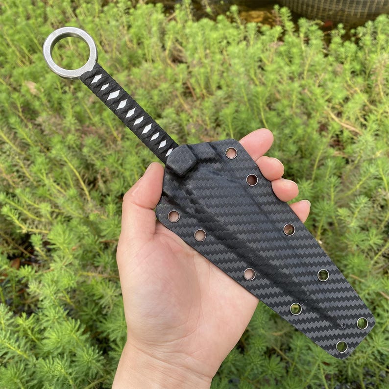 Handforged Ghost of Yotei Atsu Kunai Mirror Polished Knife for ...