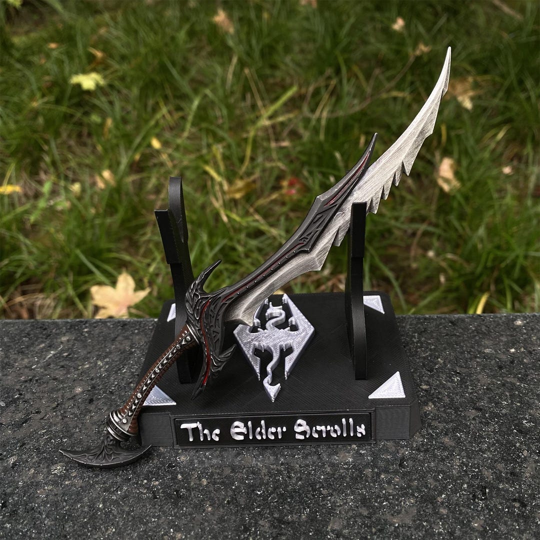Handmade 1/6 Scale Skyrim Daedric Sword Metal Miniature With 3D Printed ...