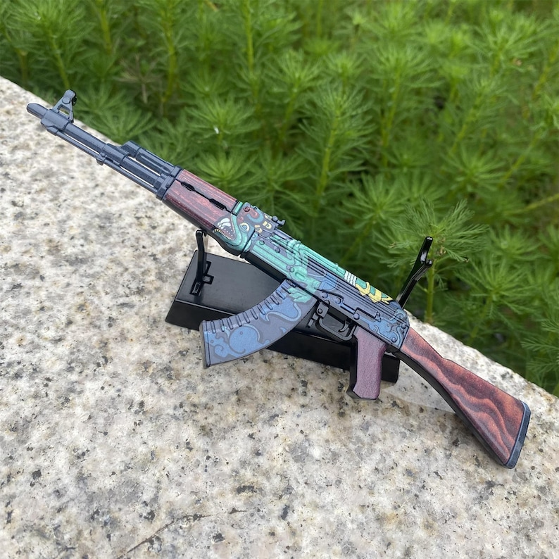CS2 AK47 Fire Serpent Skin Tiny Gun for Display - Etsy