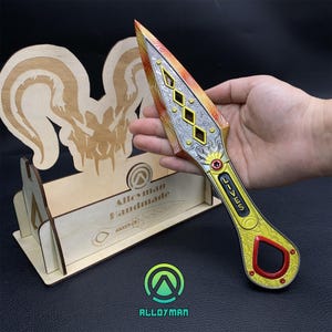 Handmade Wraith Heirloom New Skin Wraith Kunai Blunt Blade Golden ...