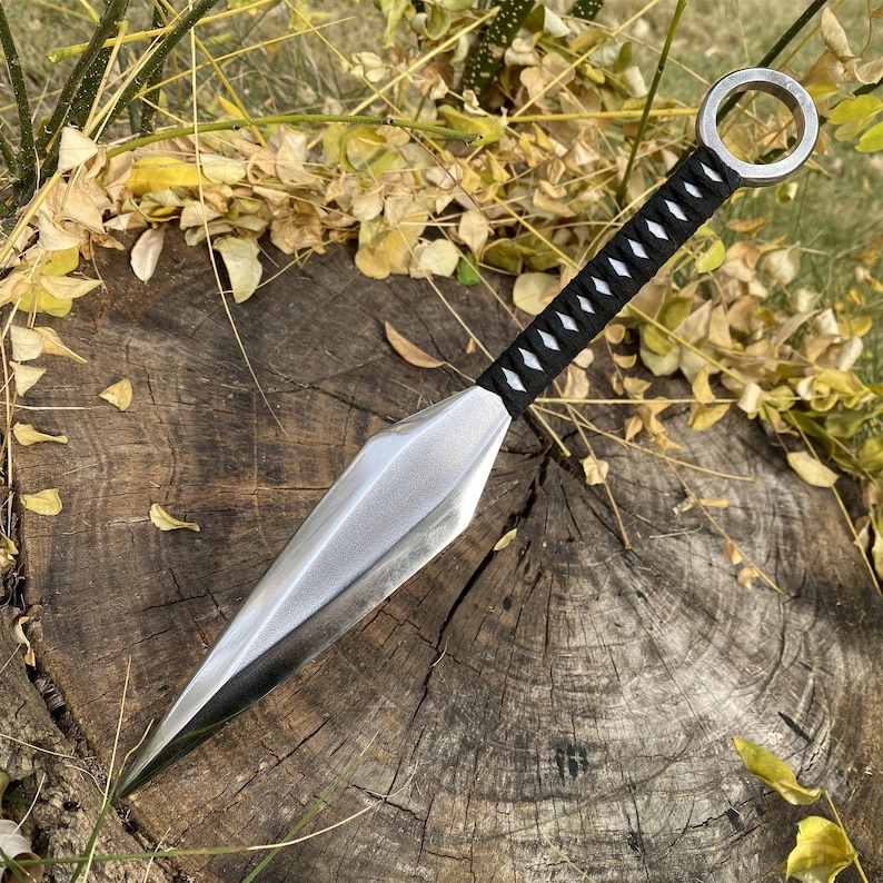 Handforged Ghost of Yotei Atsu Kunai Mirror Polished Knife for ...