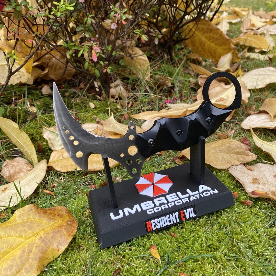 IRL Re8 Village Karambit Metal Replica Chris Knife Metal Cosplay Prop ...