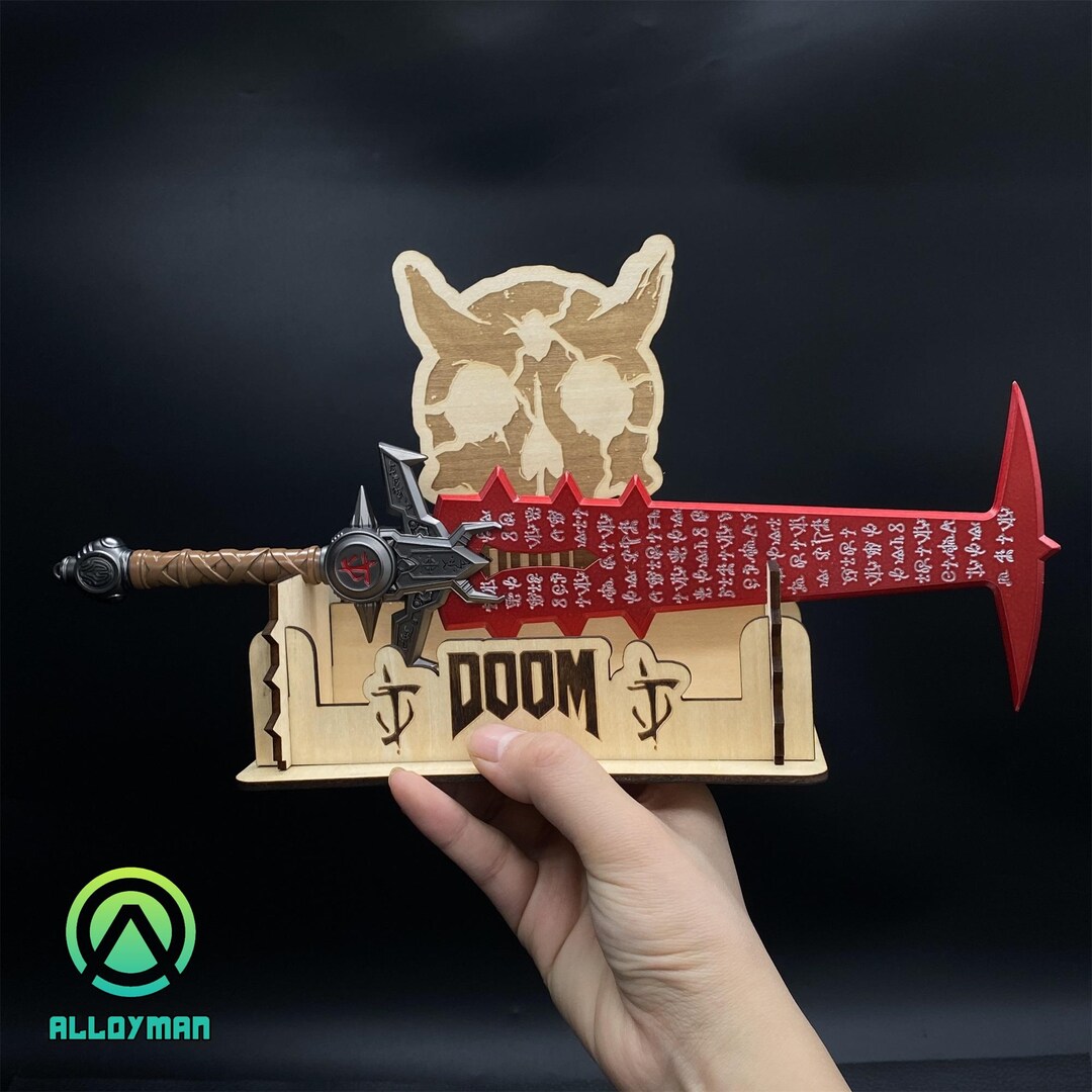 1/4 Metal Handmade Doom Crucible Sword Replica Crucible Blade Classical Game Sword Mini Scale ...