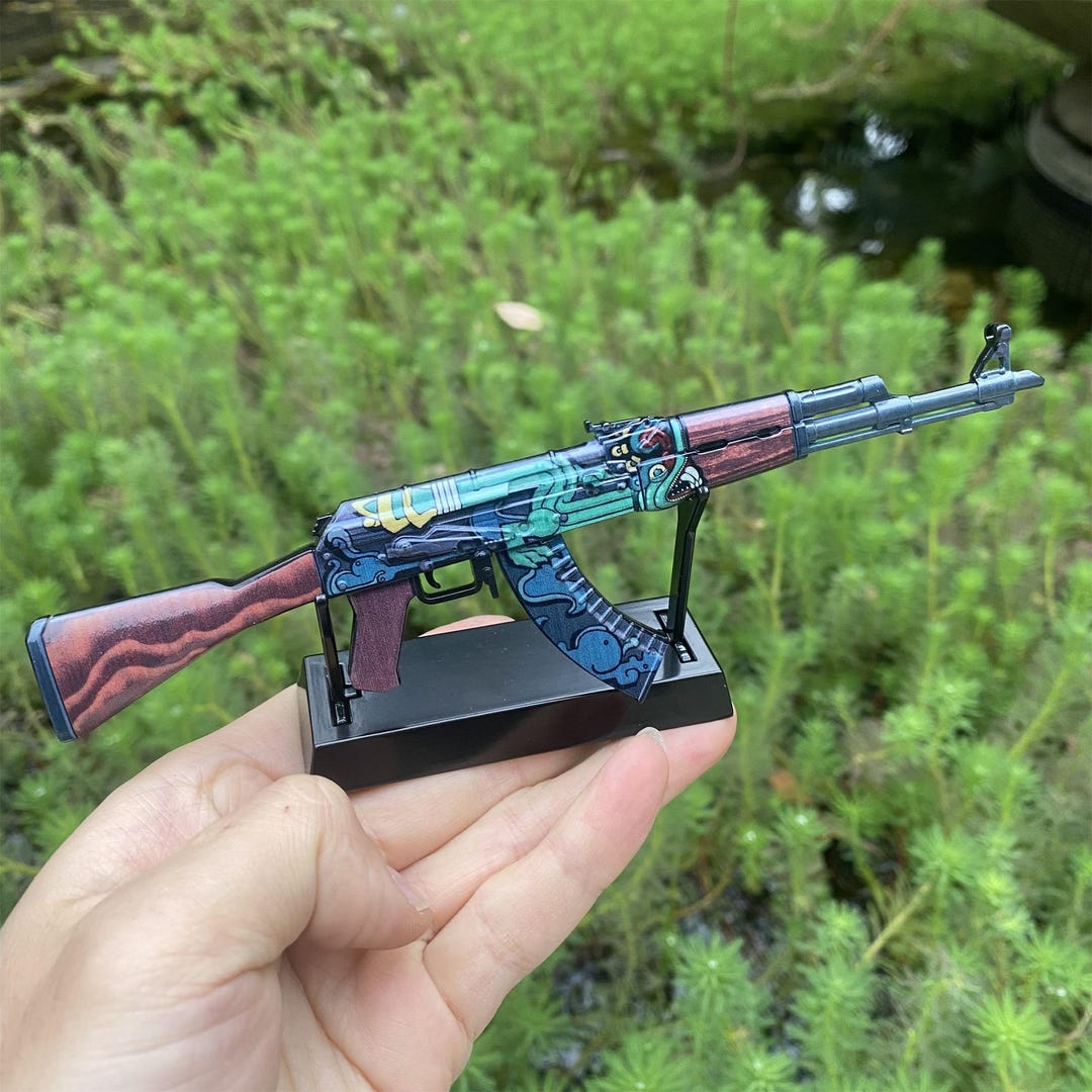 CS2 AK47 Fire Serpent Skin Tiny Gun for Display - Etsy