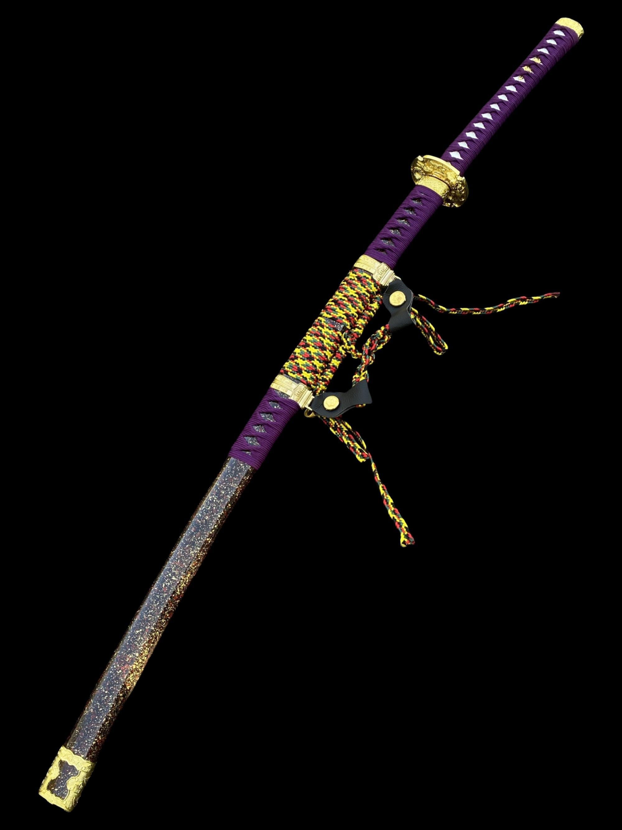 Handmade Purple Blade Katana Violet Samurai Sword Gorgeous Japanese ...