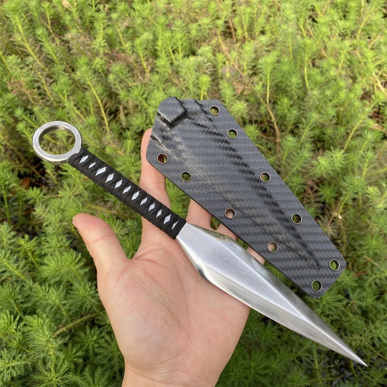 Handforged Ghost of Yotei Atsu Kunai Mirror Polished Knife for ...