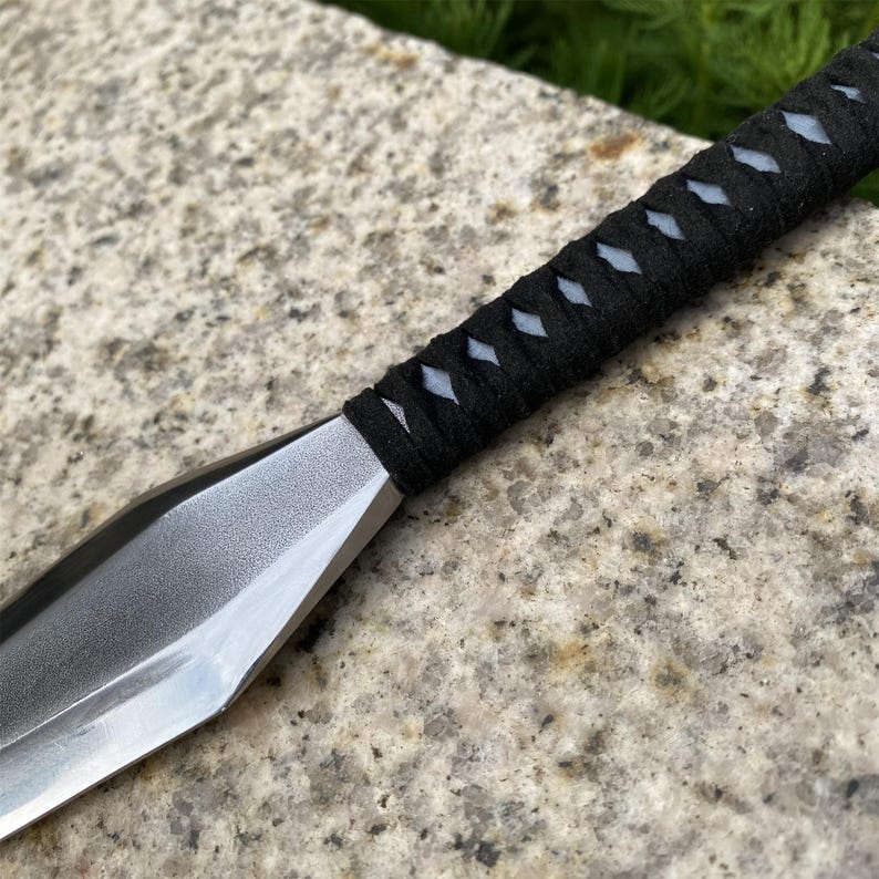 Handforged Ghost of Yotei Atsu Kunai Mirror Polished Knife for ...