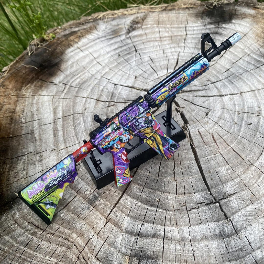 CSGO Game Craft Metal M4A4 Miniature in Living Color M4A4 Rifle Tiny ...