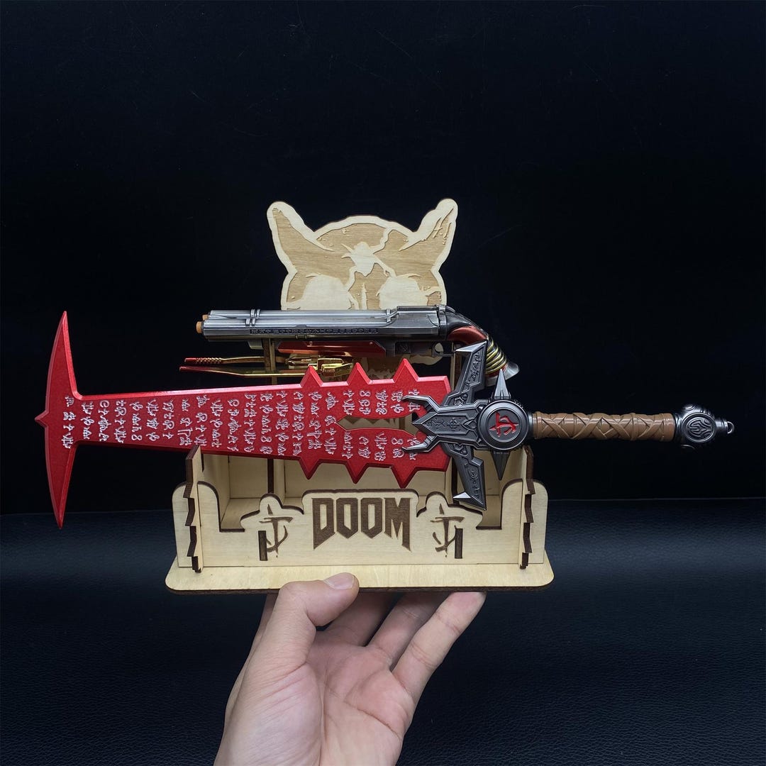 Handmade Doom Crucible Sword Replica Super Shotgun Metal Miniature 2 in ...