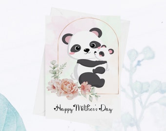 Printable Panda Card | Etsy