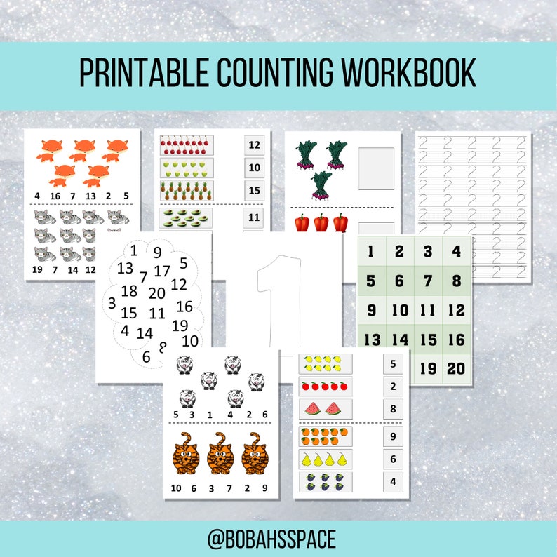 Printable Counting and Number Activity Book Printable - Etsy
