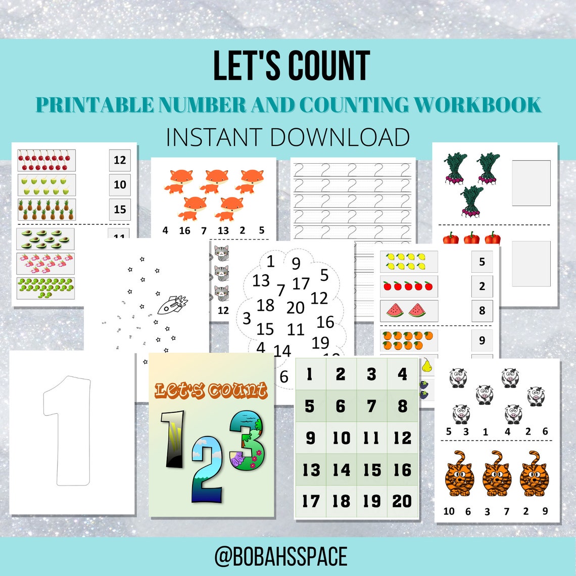 Printable Counting and Number Activity Book Printable - Etsy