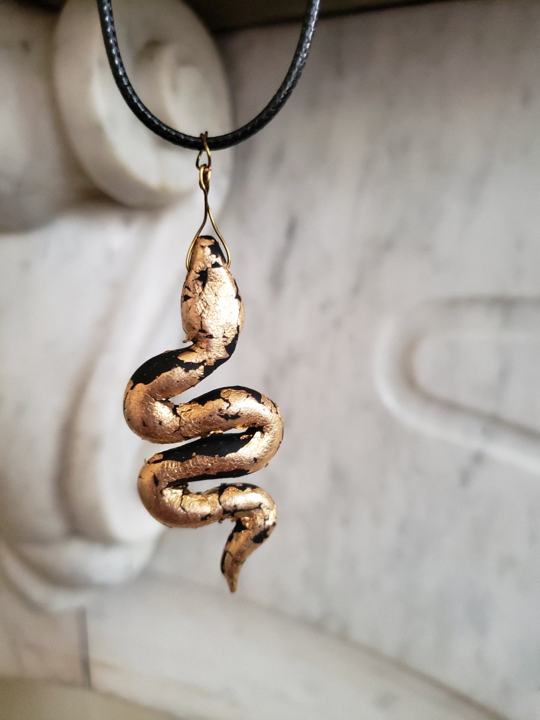 Snake Pendant With Cord - Etsy