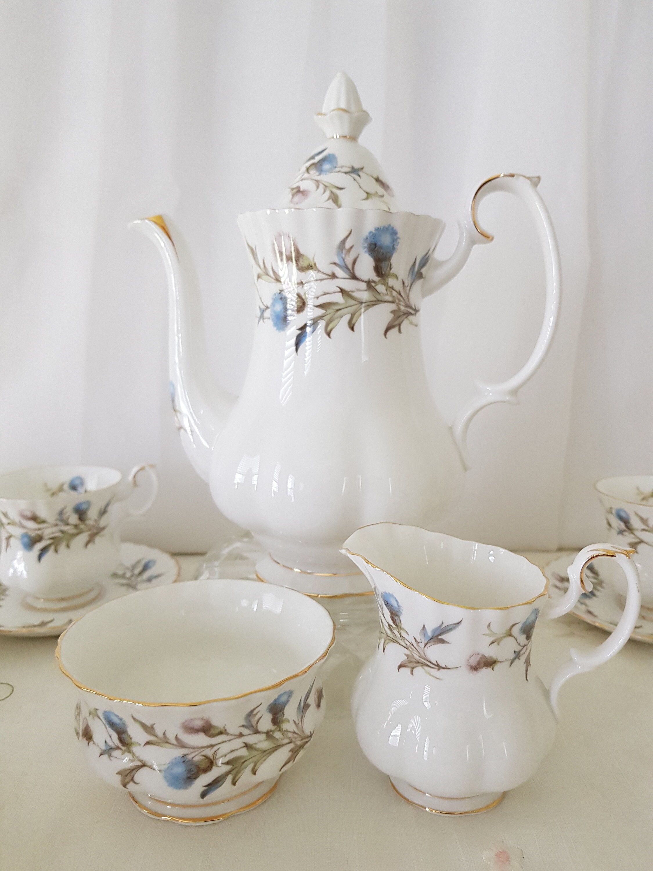 Royal Albert Coffee Set Brigadoon 1960s Vintage Coffee Set | Etsy Australia
