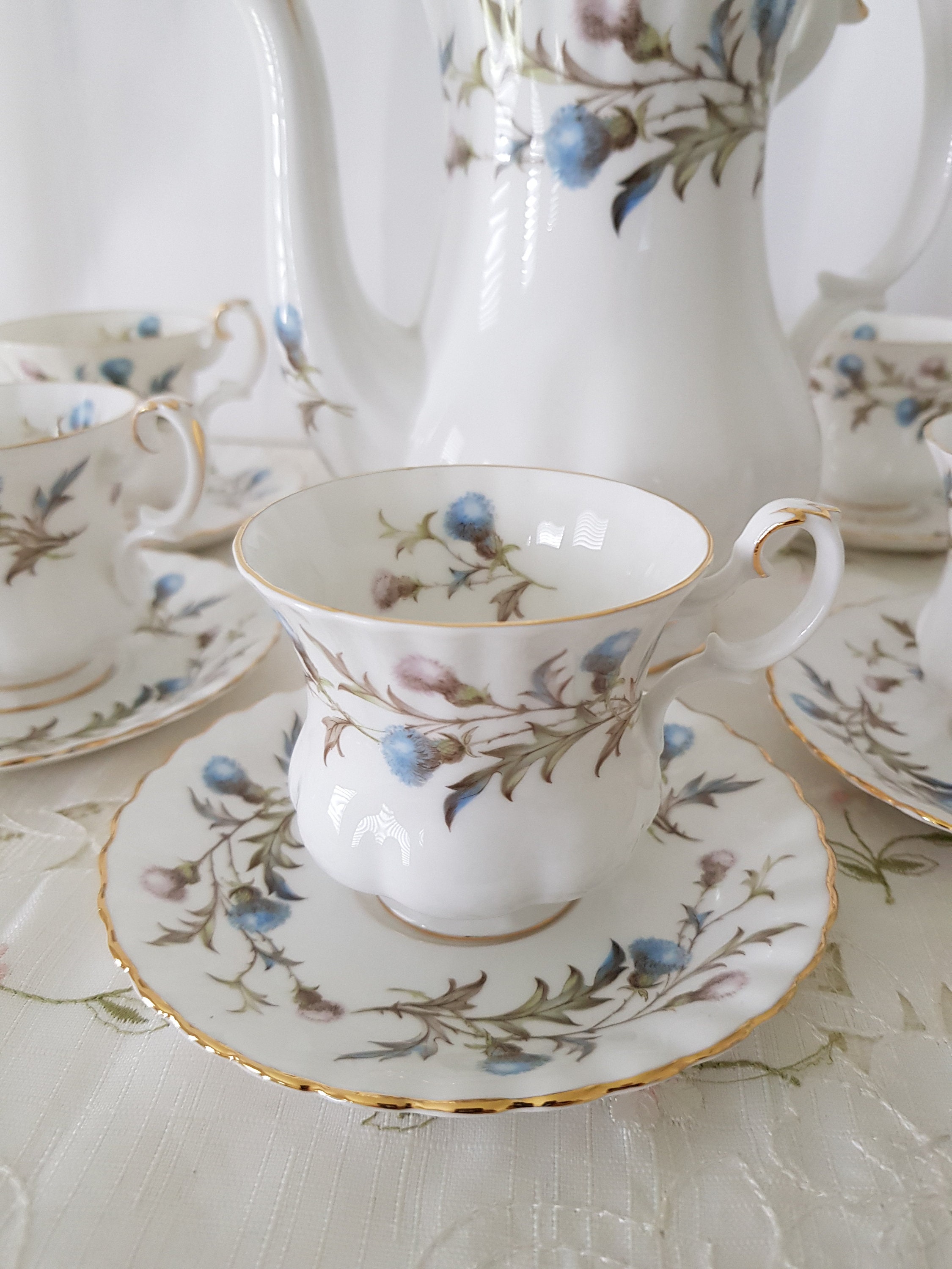 Royal Albert Coffee Set Brigadoon 1960s Vintage Coffee Set | Etsy Australia