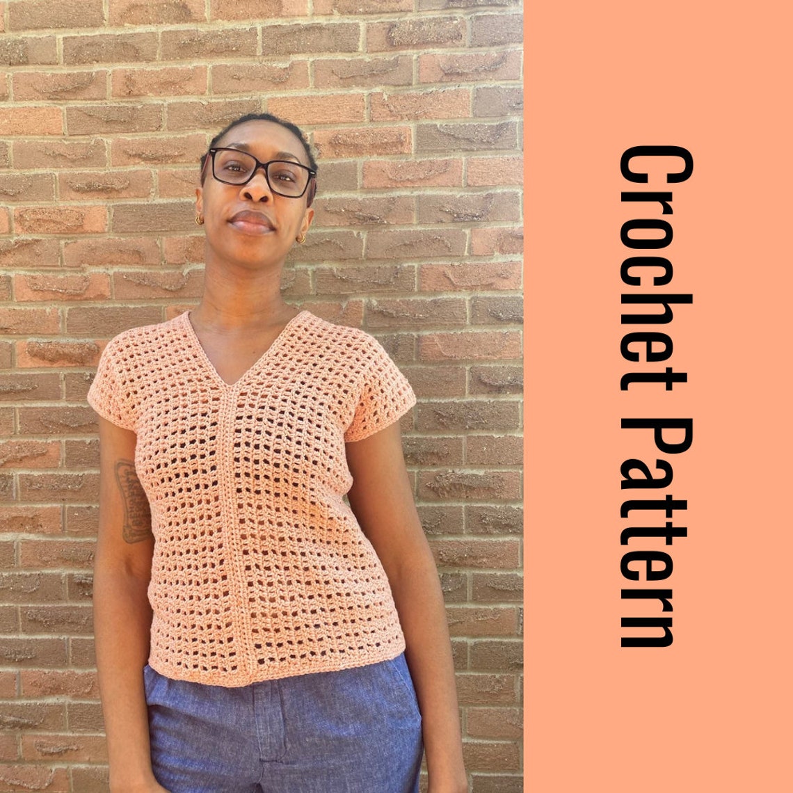 Crochet Pattern Breezy Tee Summer Top - Etsy