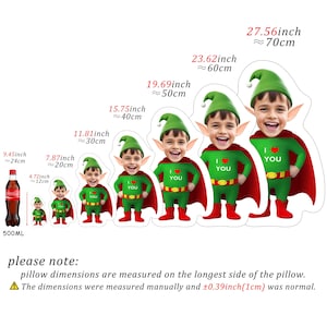 Custom Elf Doll Face Pillow, Personalize Photo Pillow, Girl Christmas ...