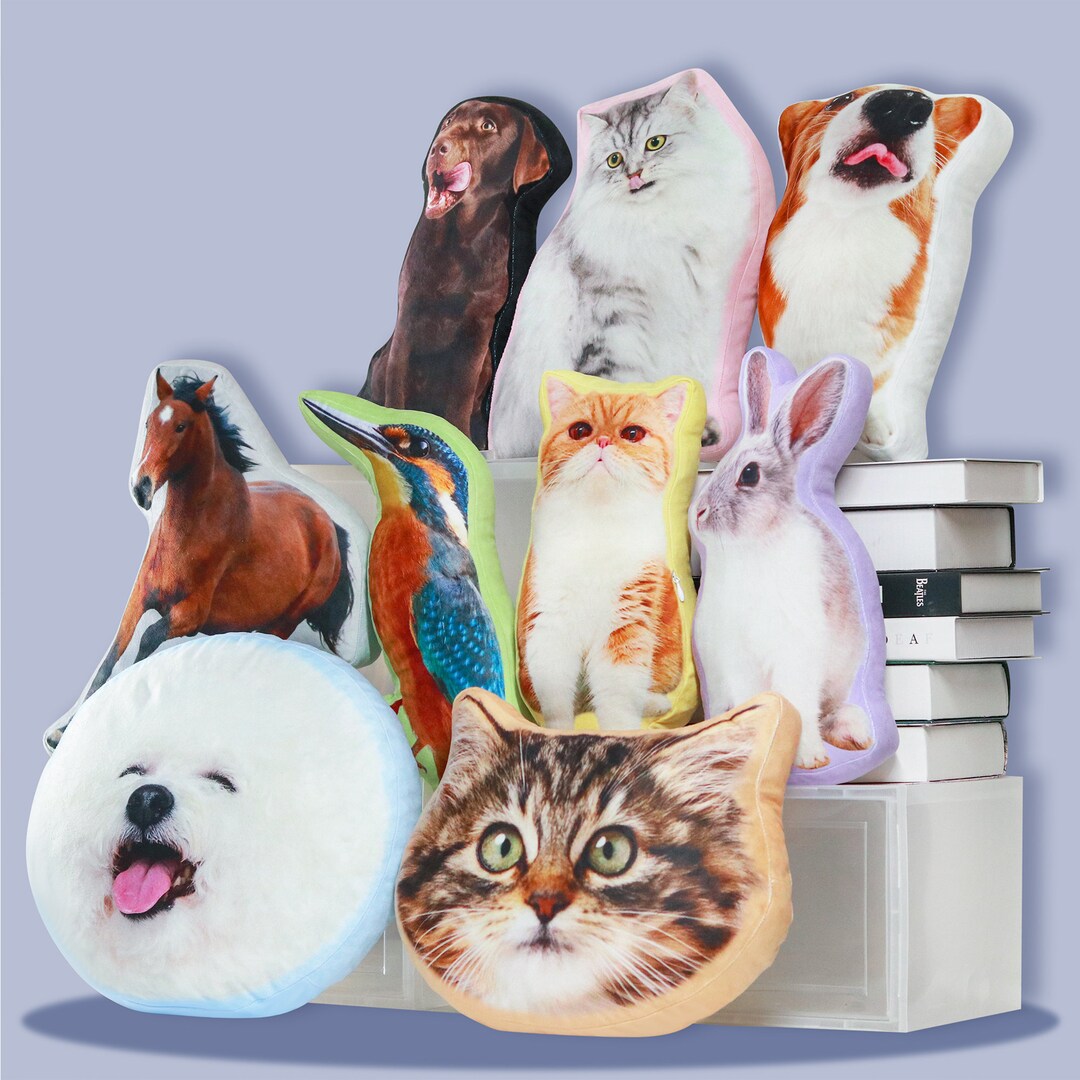Custom Pet Pillow: Personalized 3D Cat or Dog Memorial Cushion - Etsy