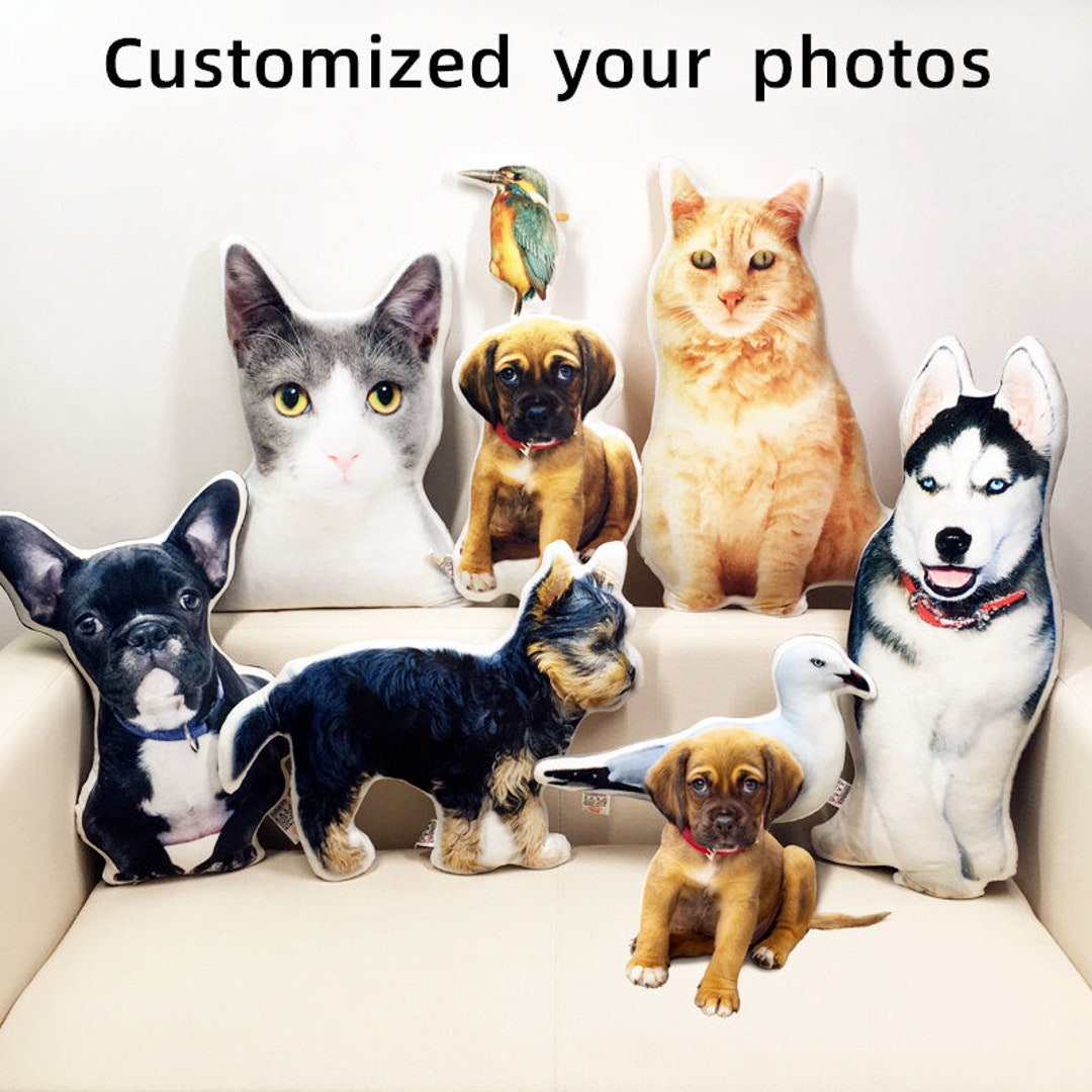 Photo Customization DIY Dog Cushion Pet Plush Toys Dolls Stuffed Animal ...